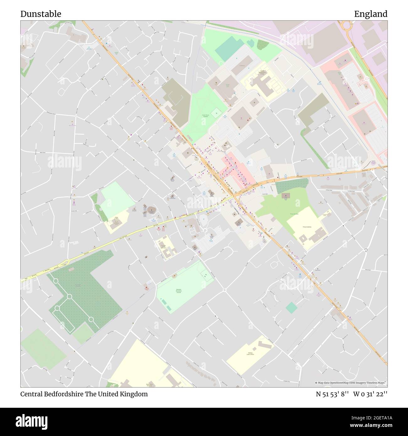 Dunstable, Central Bedfordshire, United Kingdom, England, N 51 53' 8 ...