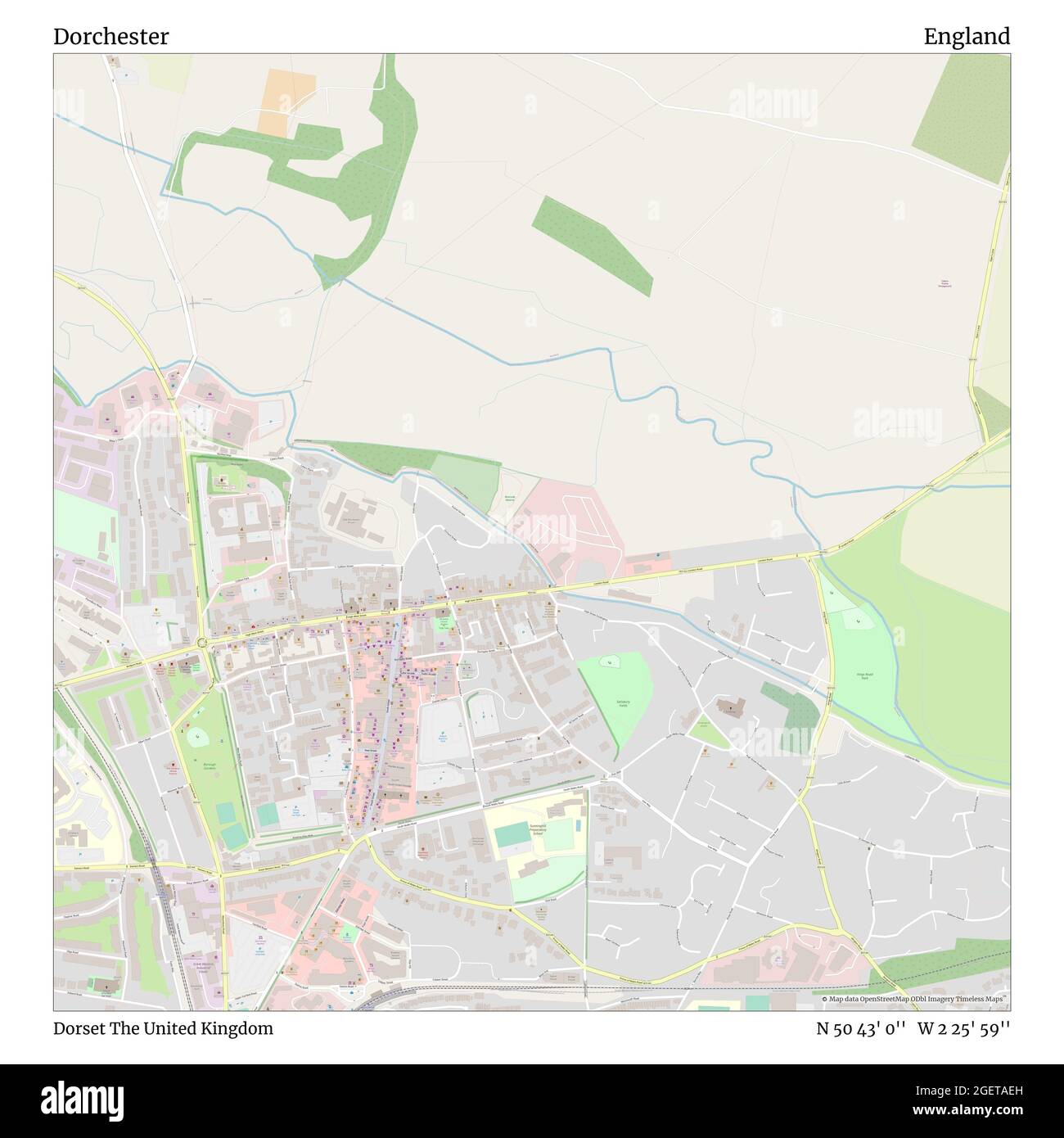 Map of dorchester hi-res stock photography and images - Alamy