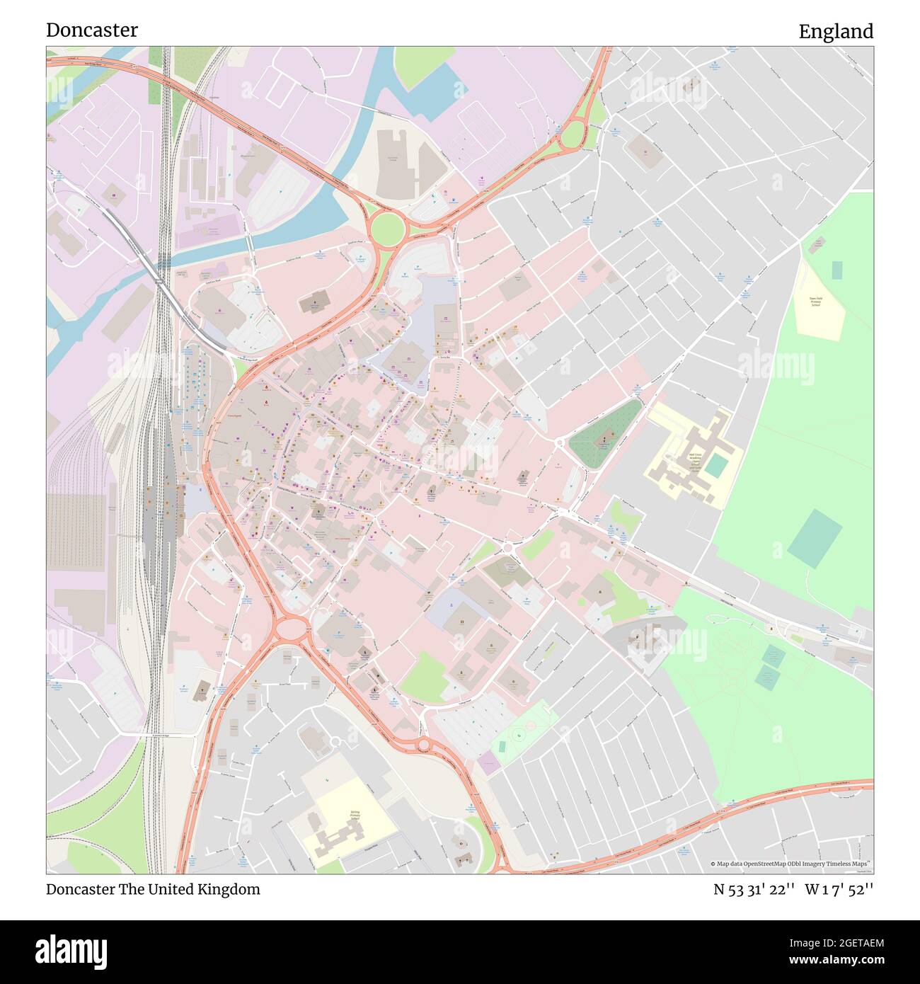 Map of doncaster Cut Out Stock Images & Pictures - Alamy