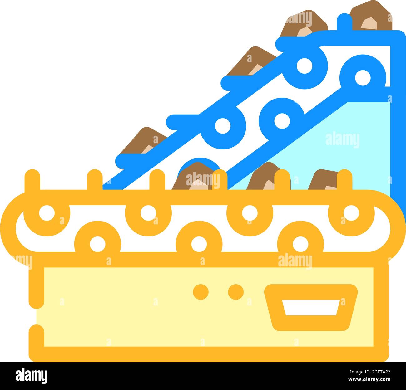 Conveyor for sorting garbage Stock Vector Images - Alamy