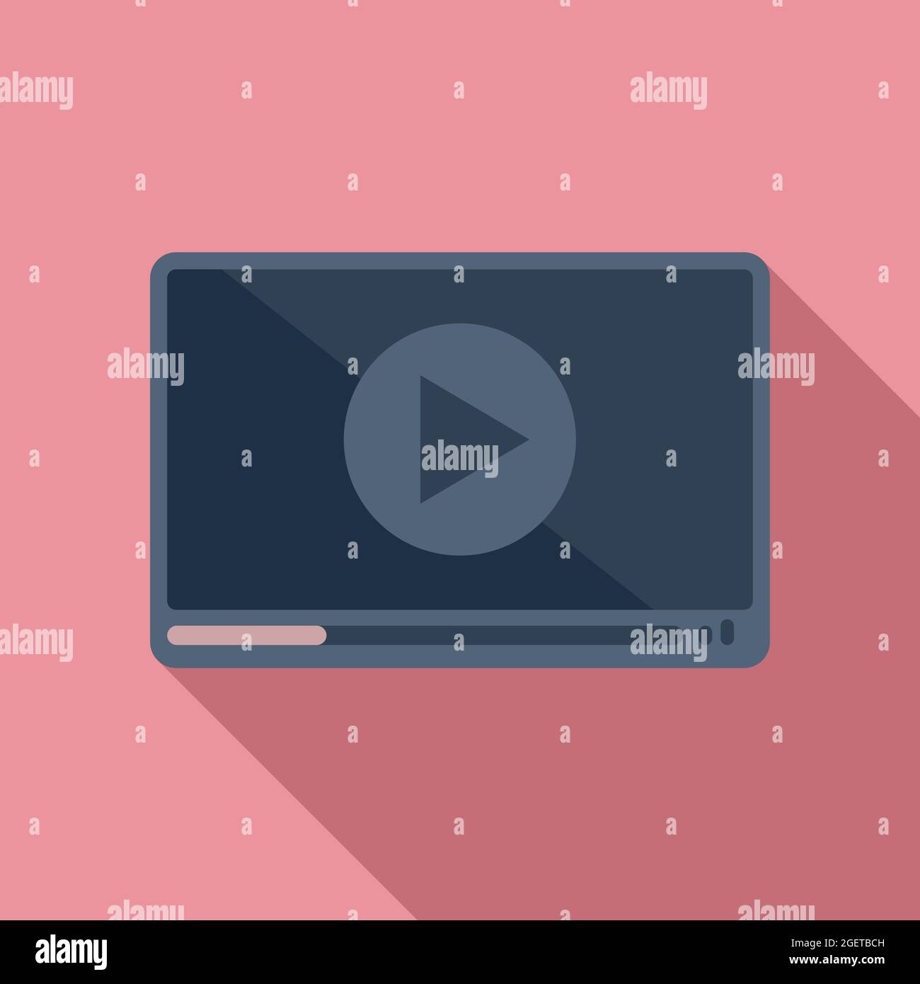 Video player icon flat vector. Ui screen play Stock Vector Image & Art ...