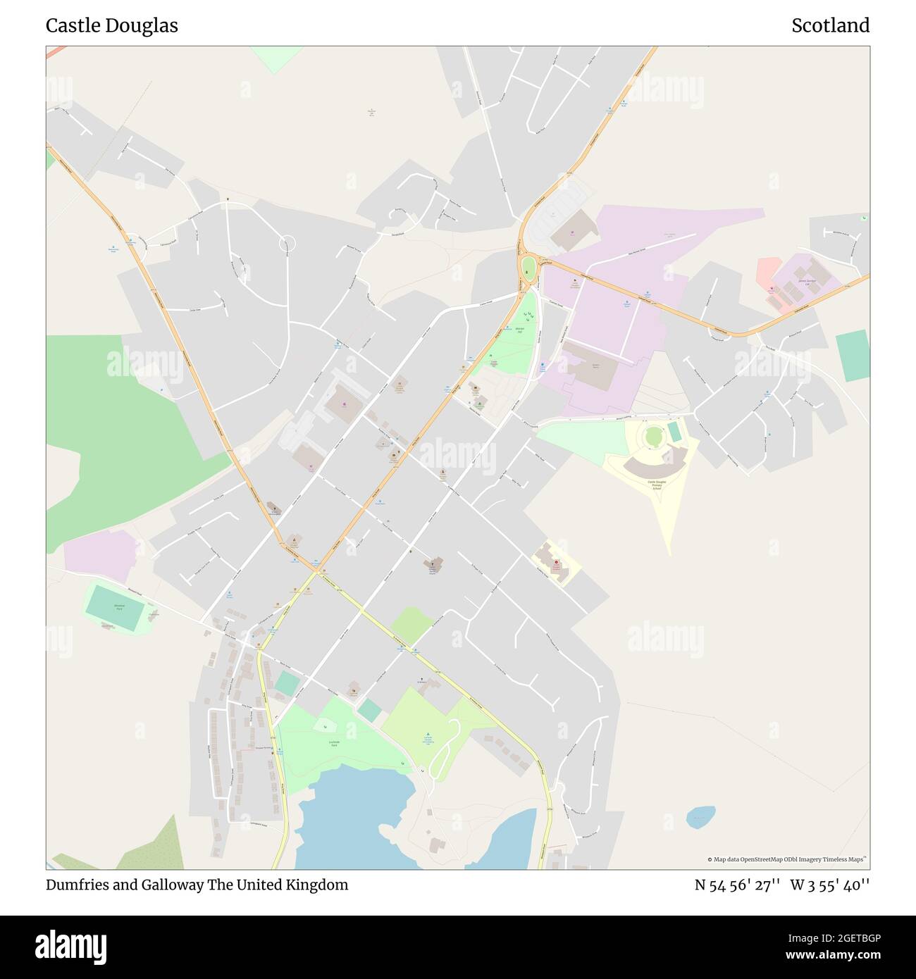 Map of castle douglas Cut Out Stock Images & Pictures - Alamy
