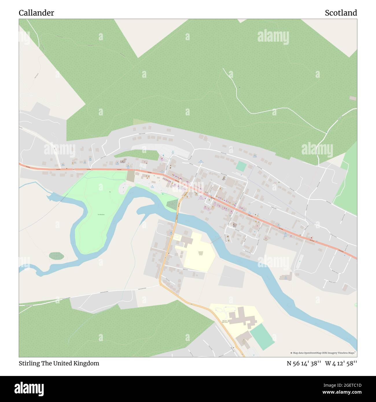 Map of callander Cut Out Stock Images & Pictures - Alamy