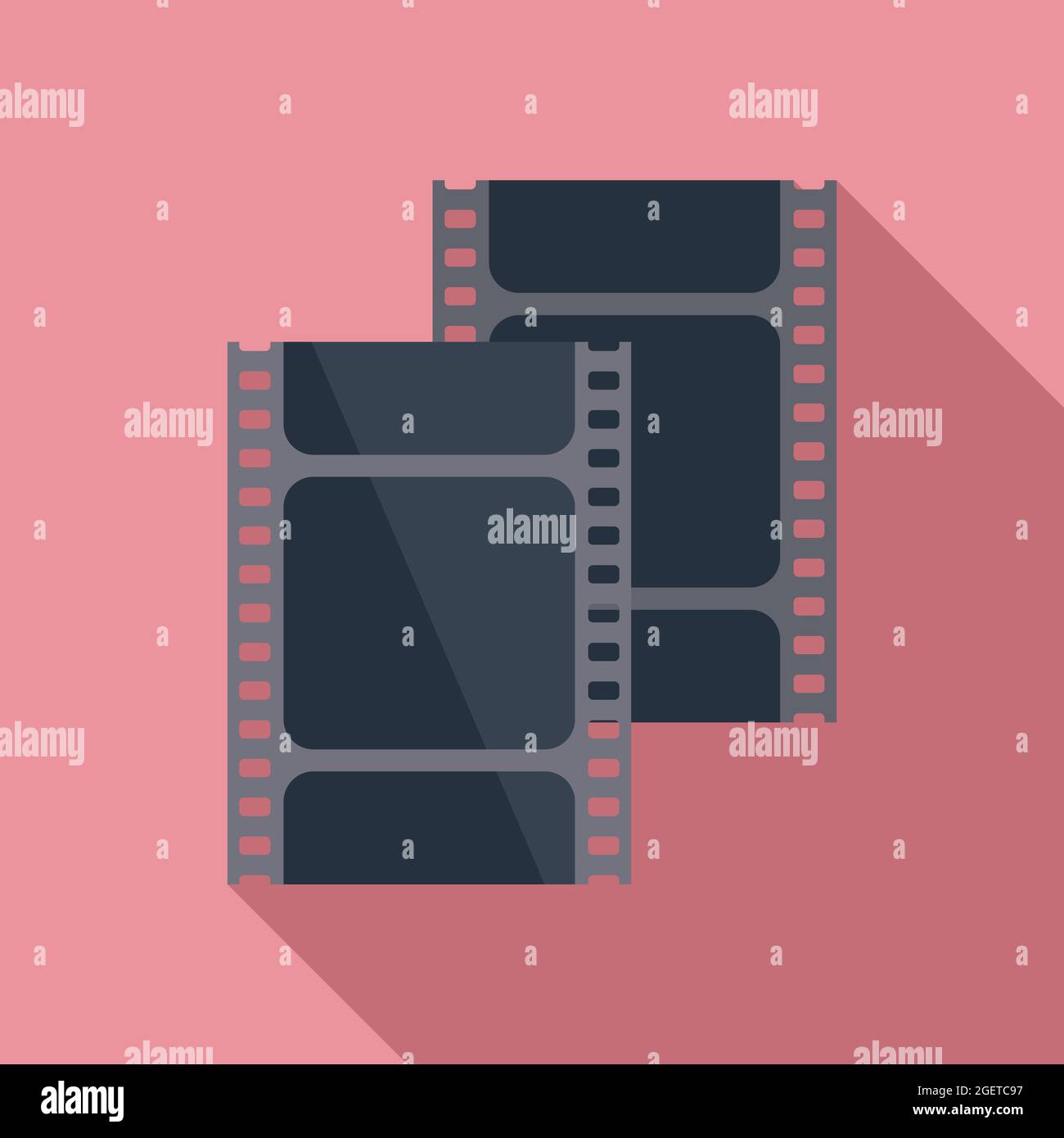Negative film icon flat vector. Strip frame Stock Vector Image & Art ...