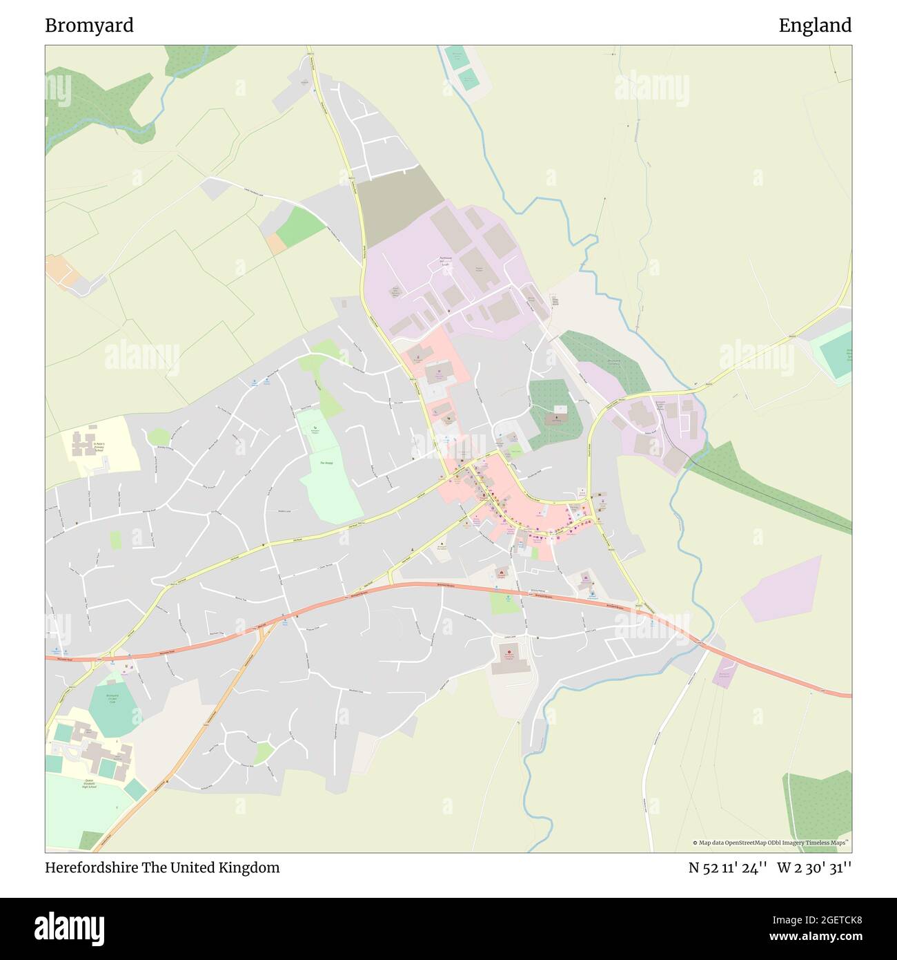 Map of bromyard hi-res stock photography and images - Alamy