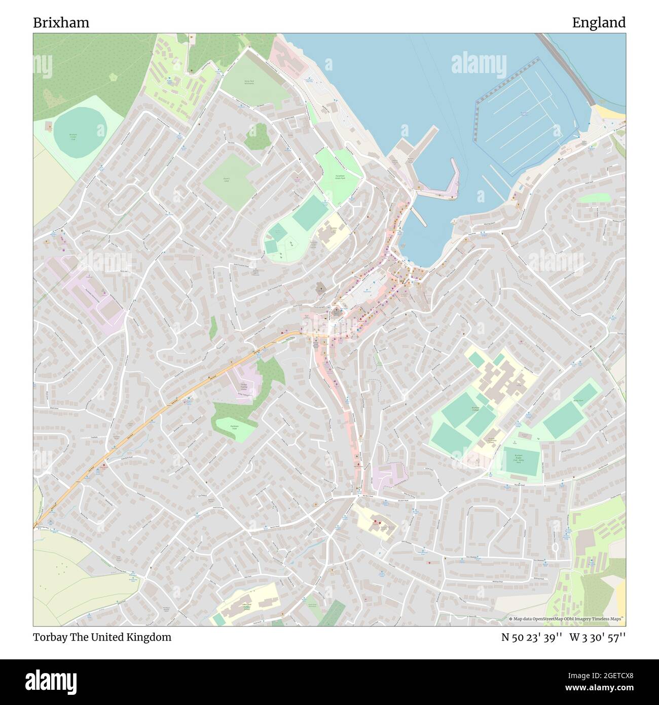 Map of brixham Cut Out Stock Images & Pictures - Alamy