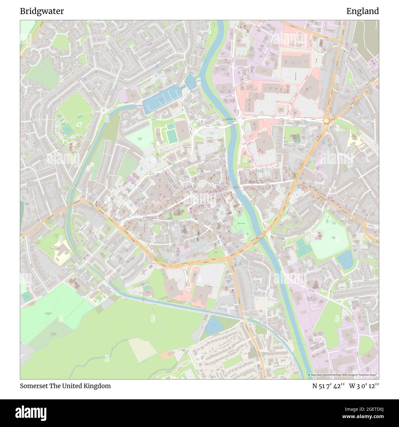 Map of bridgwater Cut Out Stock Images & Pictures - Alamy