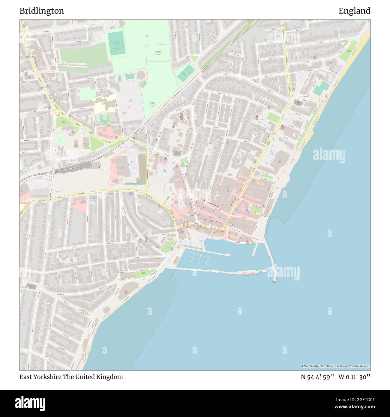 Map of bridlington Cut Out Stock Images & Pictures - Alamy