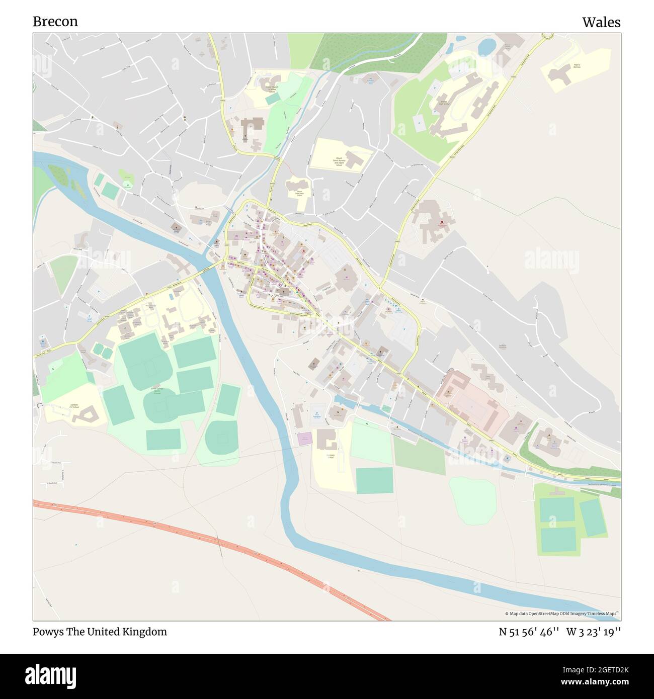Map of brecon Cut Out Stock Images & Pictures - Alamy