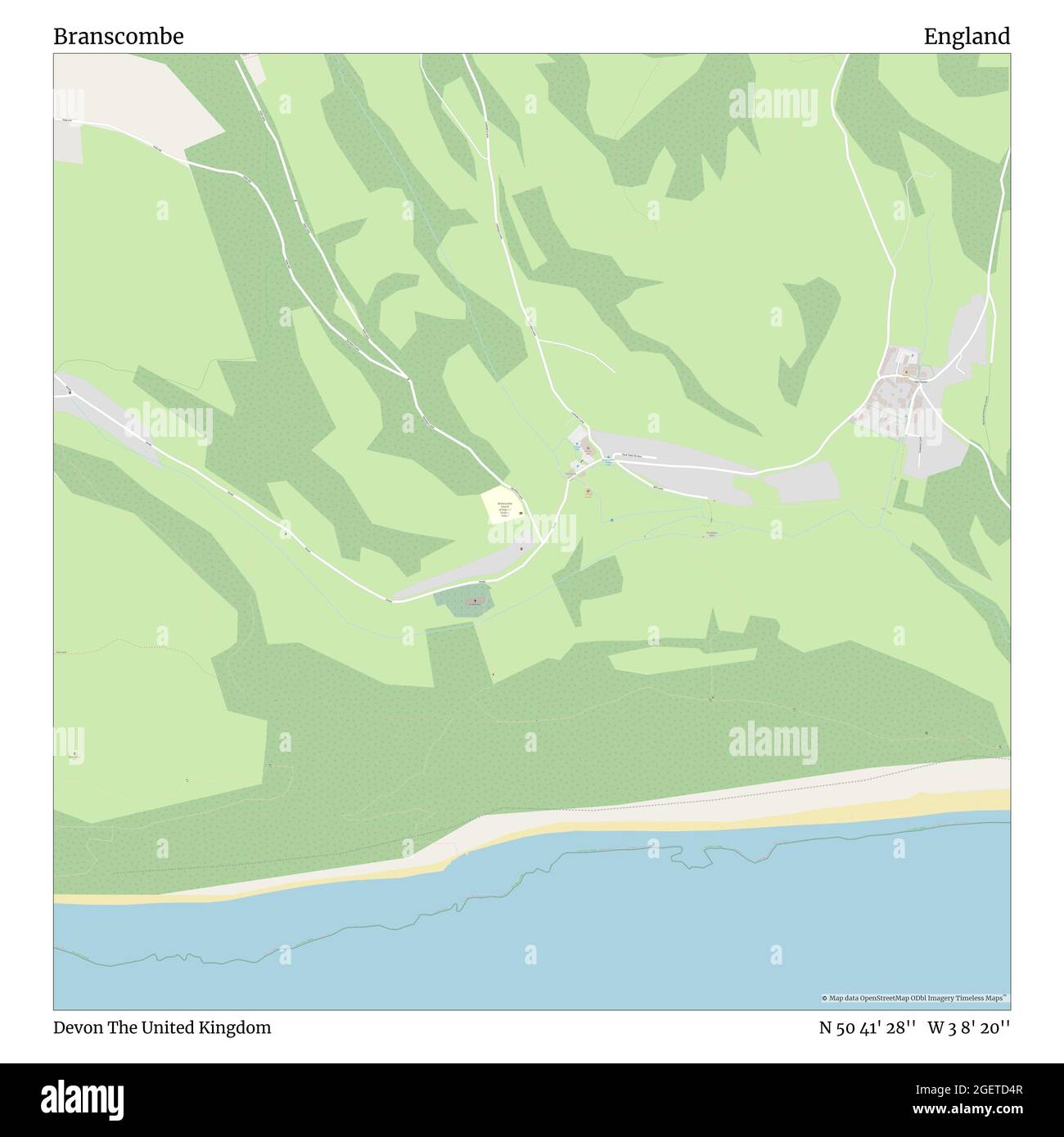 Map of branscombe hi-res stock photography and images - Alamy