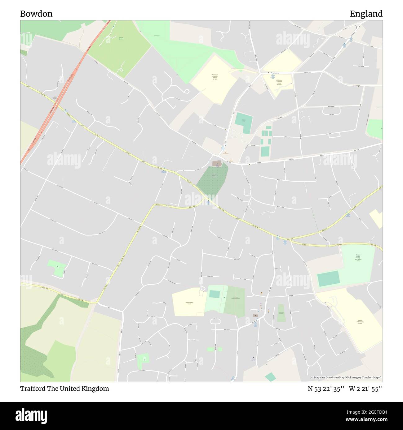 Map of bowdon hi-res stock photography and images - Alamy