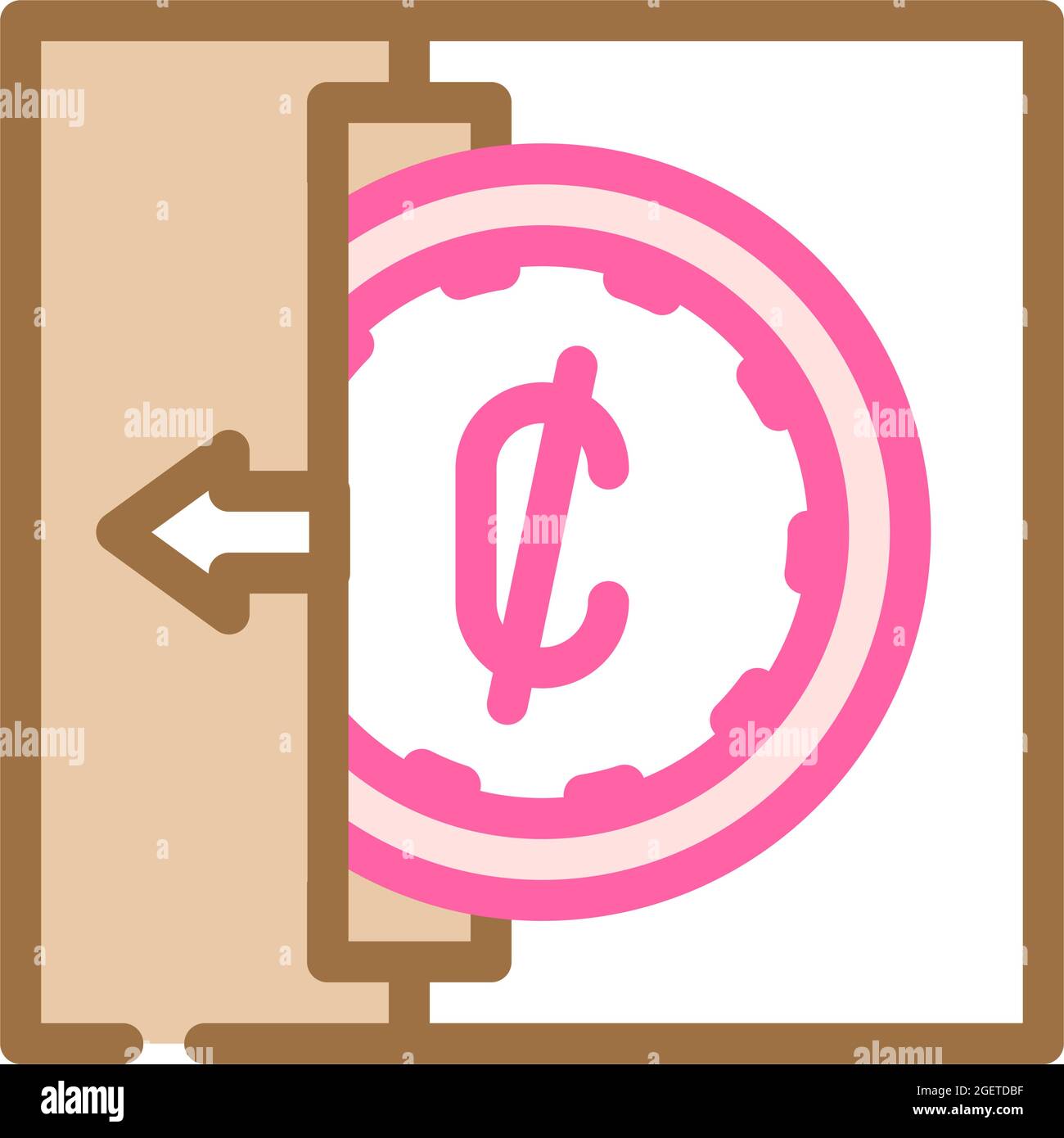 coins acceptance color icon vector illustration Stock Vector Image ...