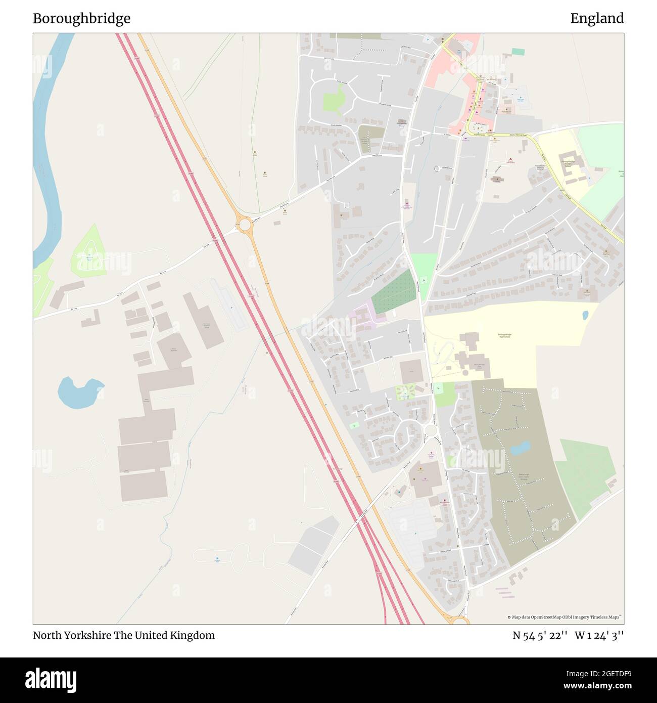 Boroughbridge map Cut Out Stock Images & Pictures - Alamy