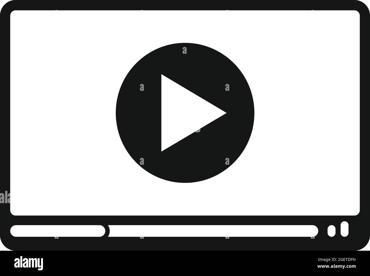 Video player icon simple vector. Ui screen play Stock Vector Image ...