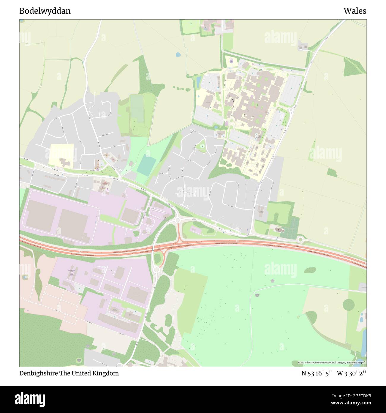 Denbighshire Map High Resolution Stock Photography and Images - Alamy