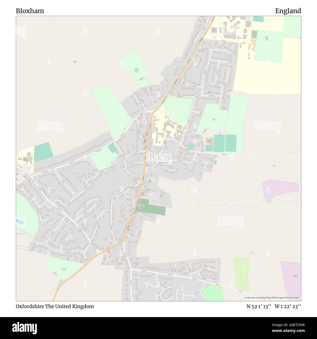 Bloxham map Cut Out Stock Images & Pictures - Alamy