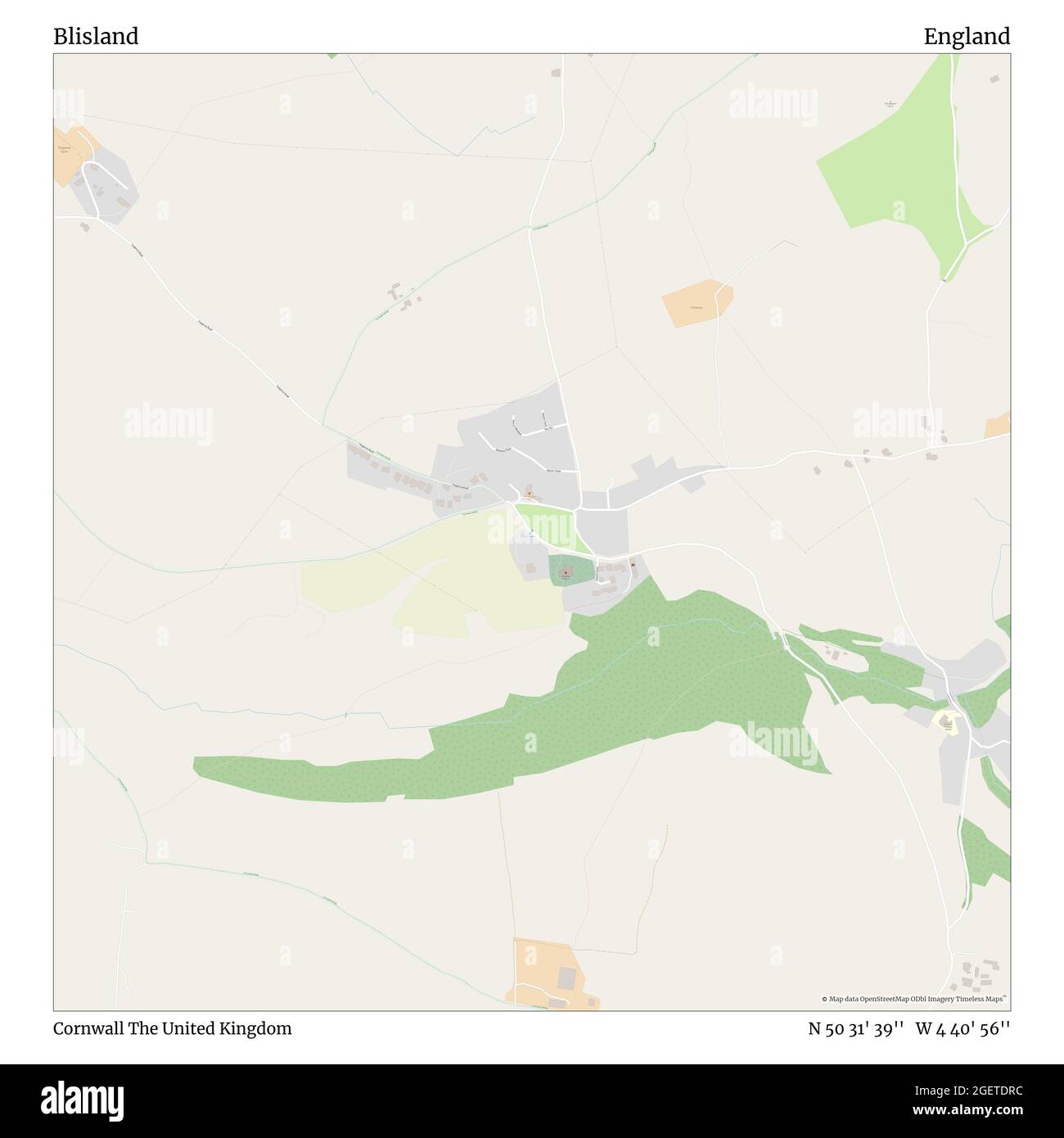 Blisland map hi-res stock photography and images - Alamy