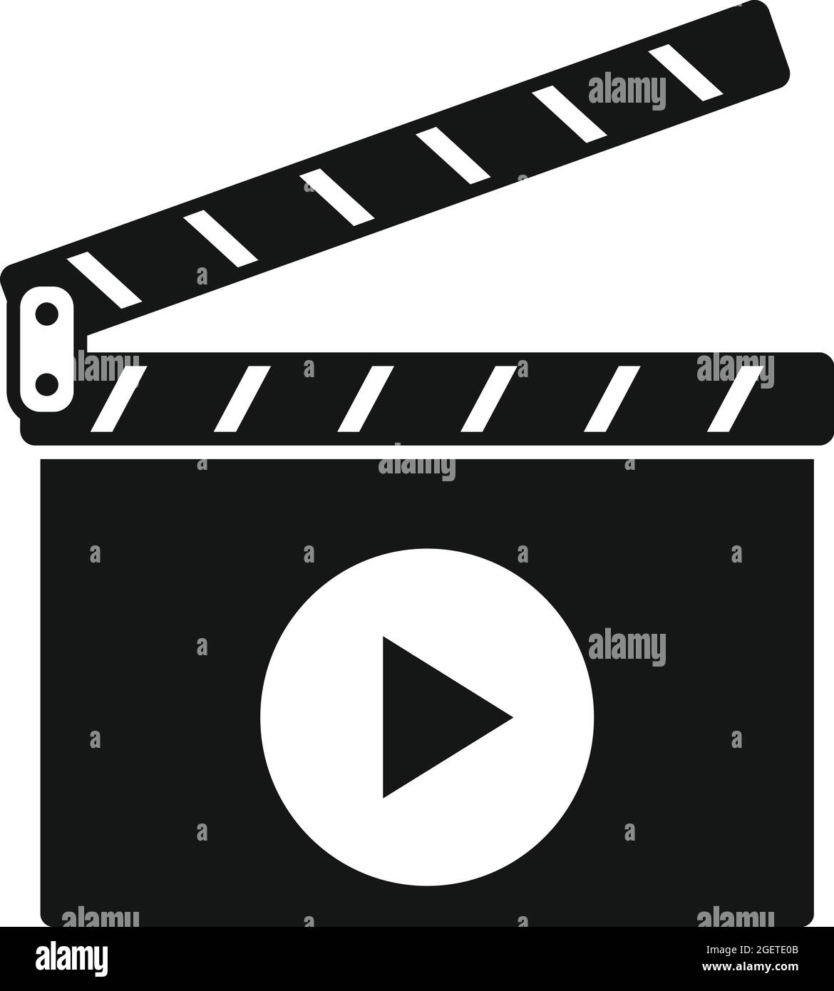 Movie clap simple black Cut Out Stock Images & Pictures - Alamy