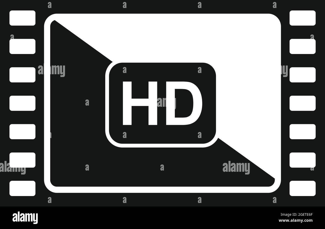 HD film icon simple vector. Cinema video Stock Vector Image & Art - Alamy
