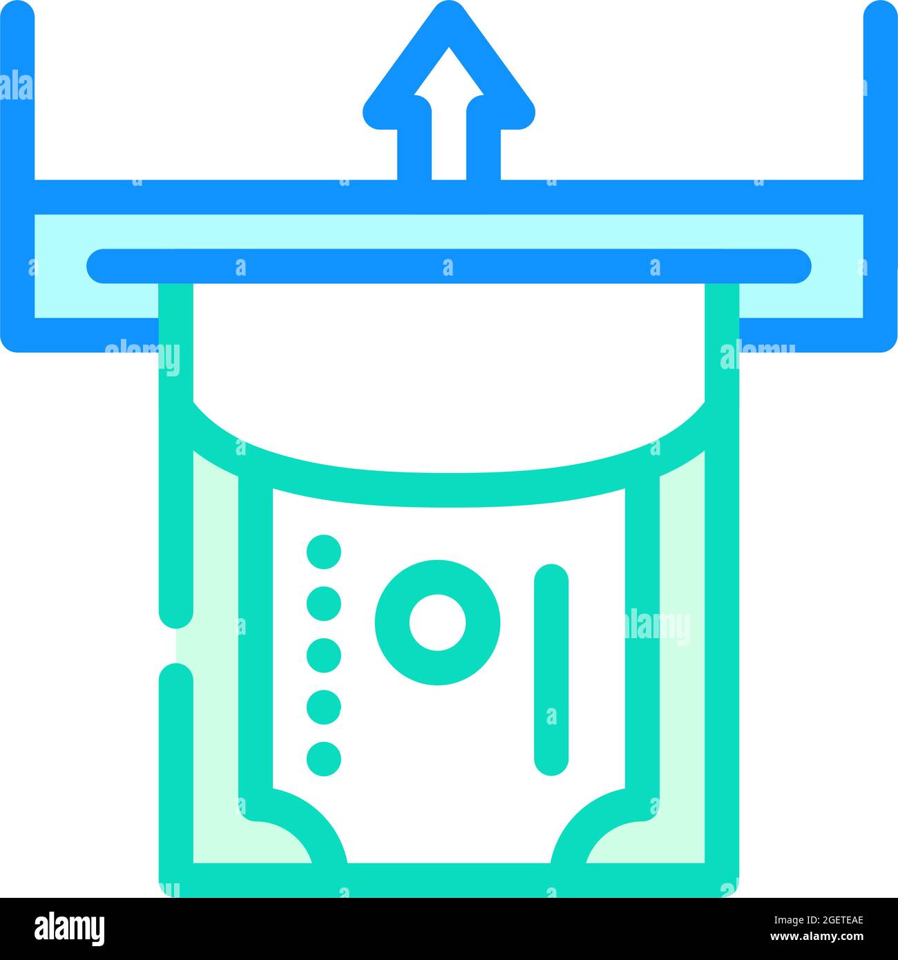paper money acceptance color icon vector illustration Stock Vector ...
