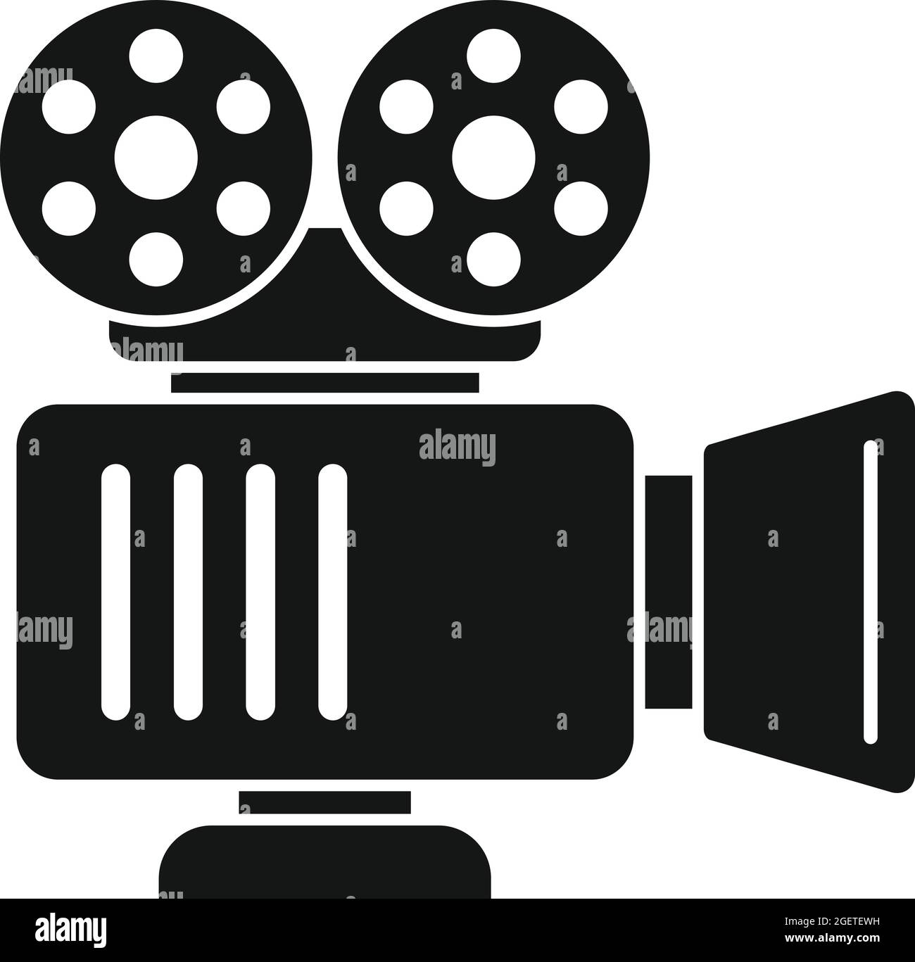 Old cinema camera icon simple vector. Film movie Stock Vector Image ...