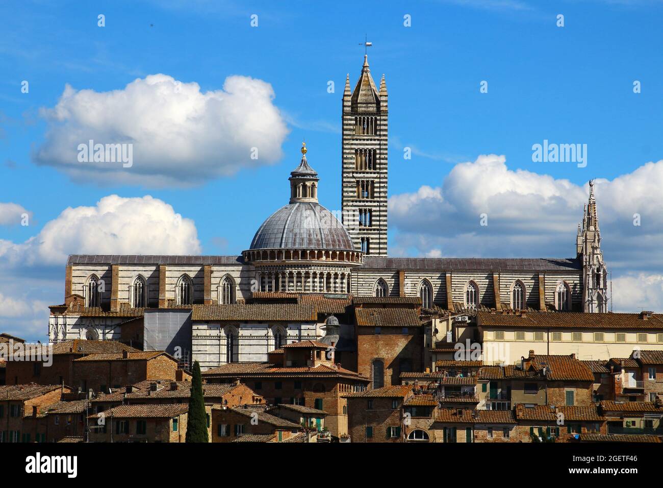 View of the old renaissance city of Siena in Tuscany, Italy Stock Photo ...