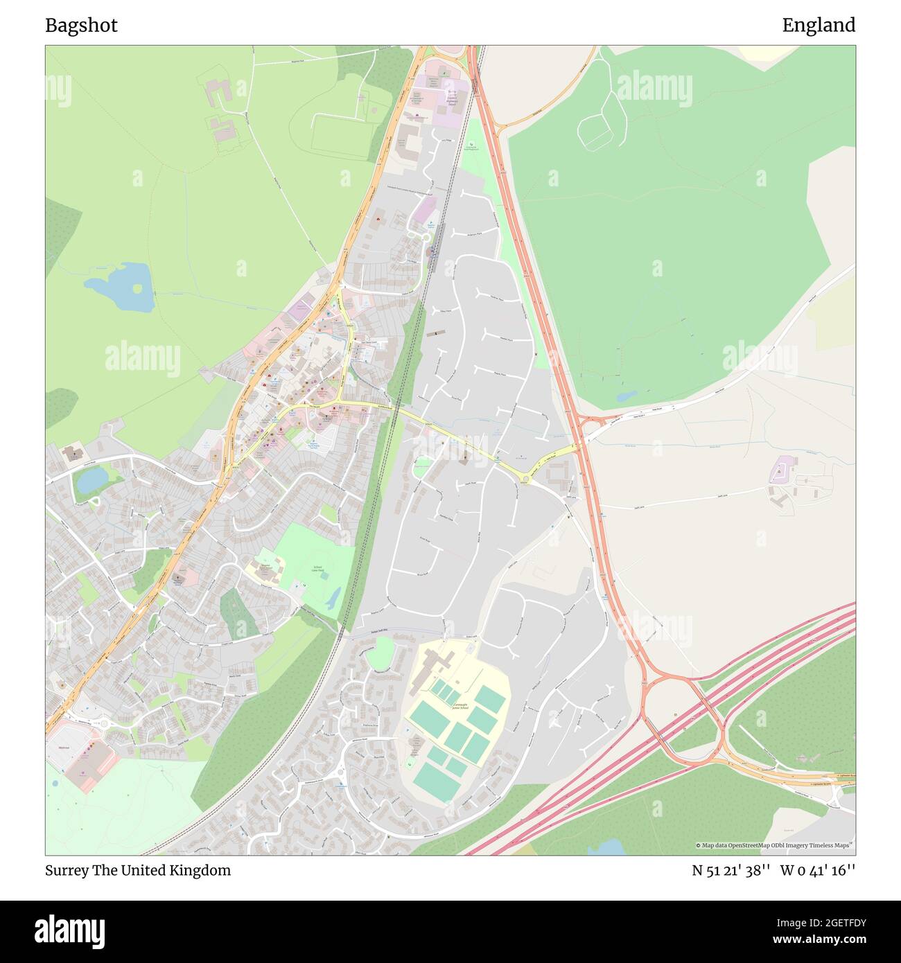 Map of bagshot Cut Out Stock Images & Pictures - Alamy