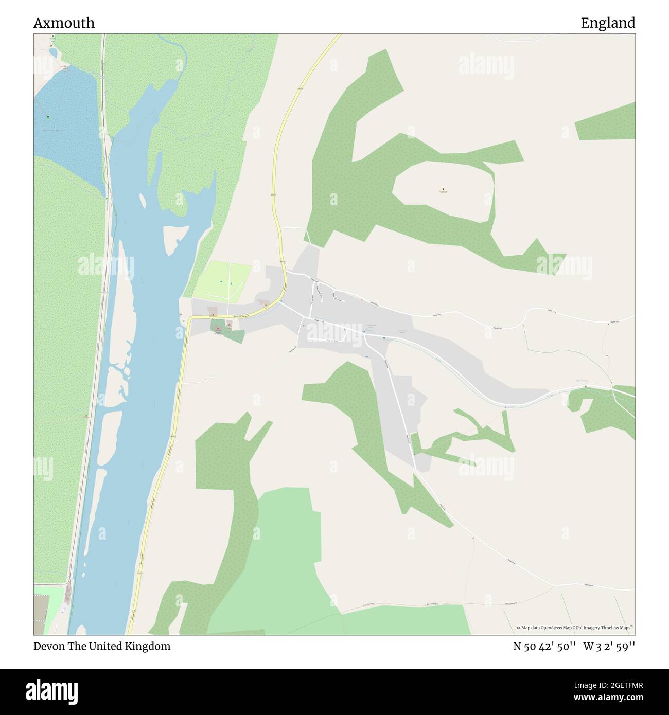Map of axmouth Cut Out Stock Images & Pictures - Alamy
