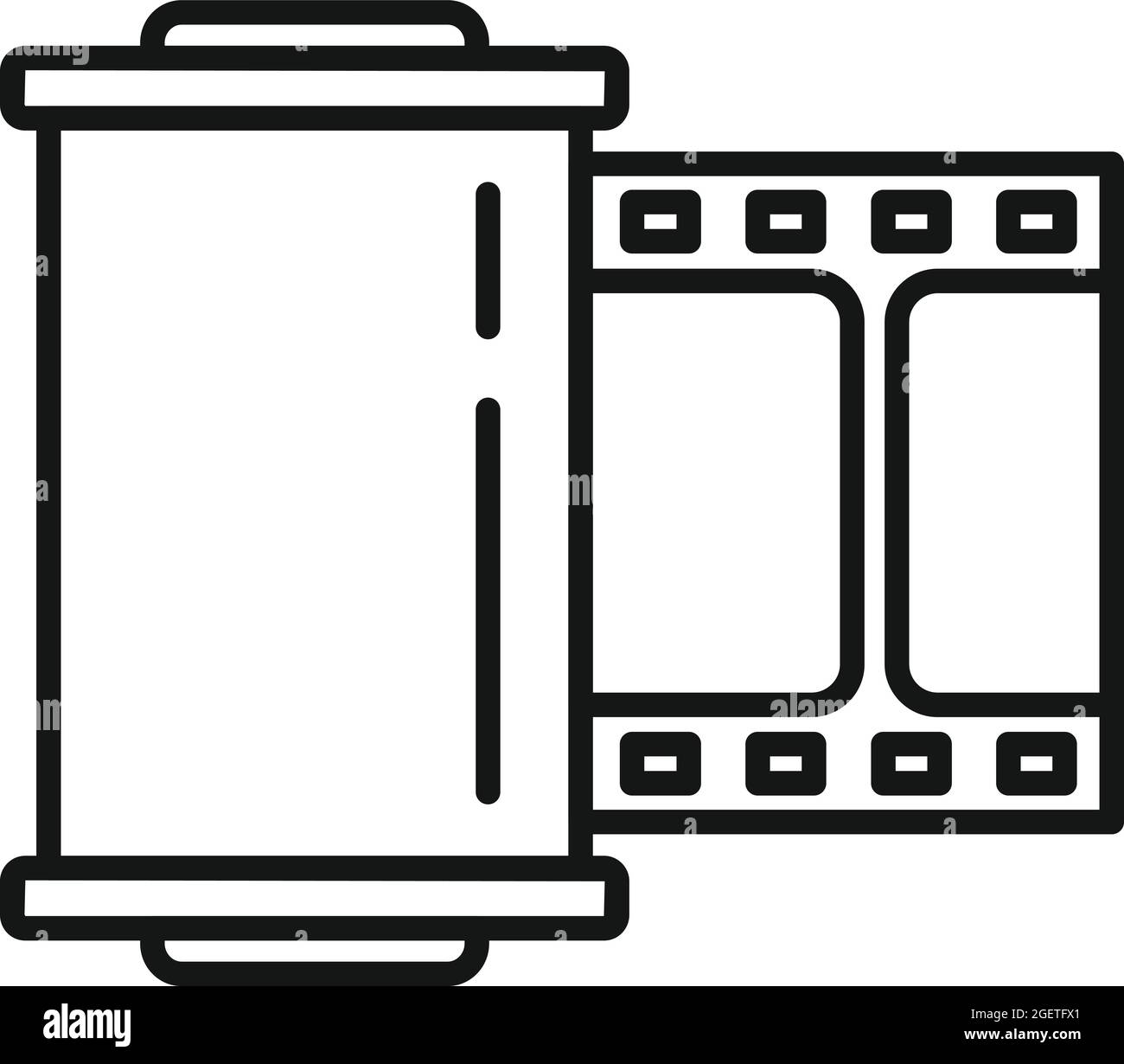 Film roll icon outline vector. Camera photo Stock Vector Image & Art ...