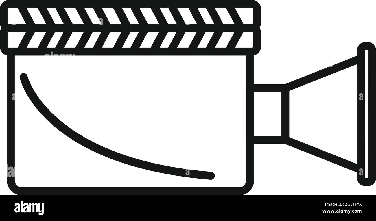 Film clapper icon outline vector. Movie board Stock Vector Image & Art ...