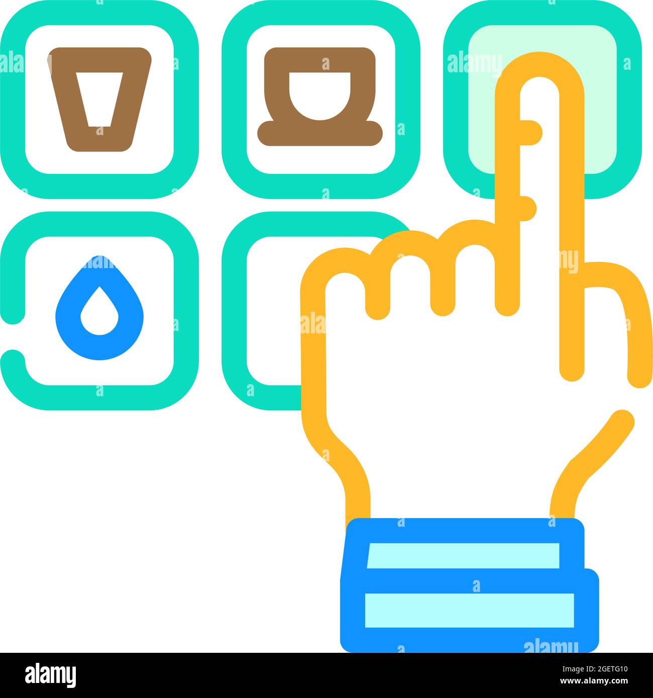 drink choosing color icon vector illustration Stock Vector Image & Art ...