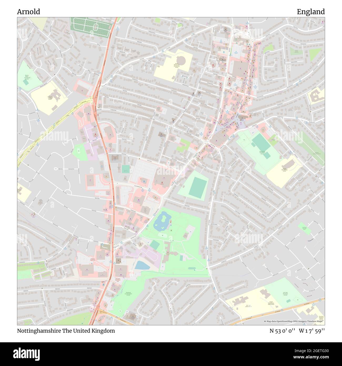 Map of arnold hi-res stock photography and images - Alamy