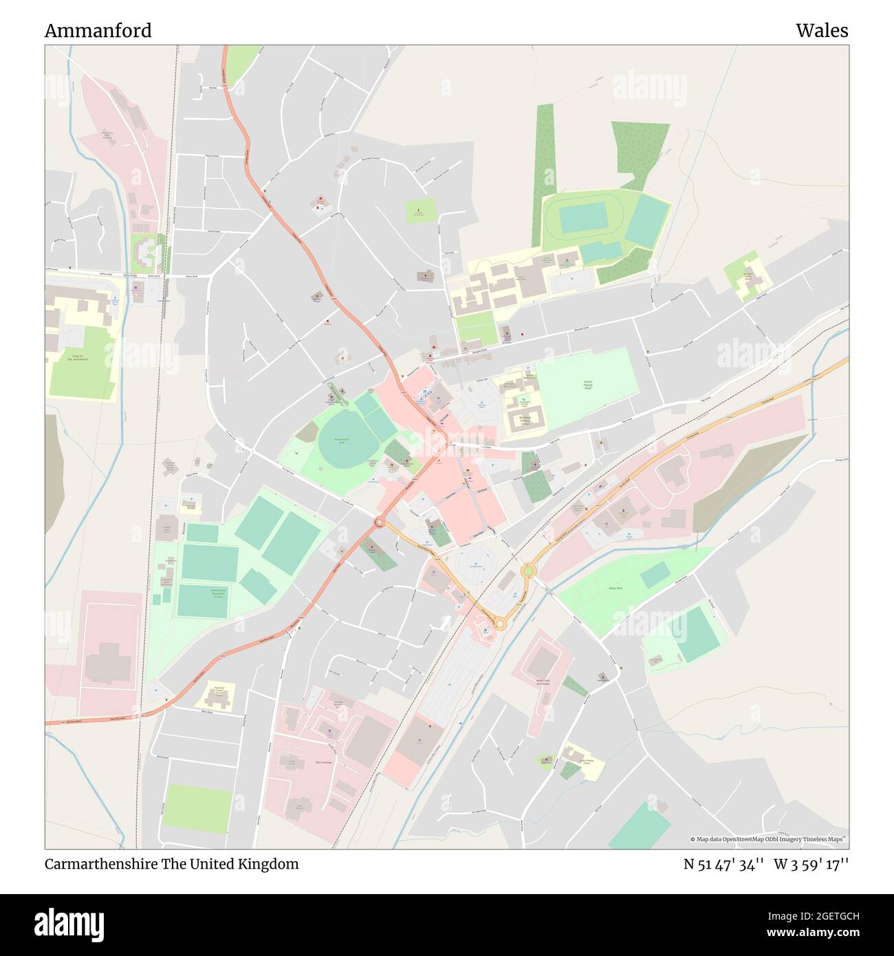 Ammanford, Carmarthenshire, United Kingdom, Wales, N 51 47' 34'', W 3 ...
