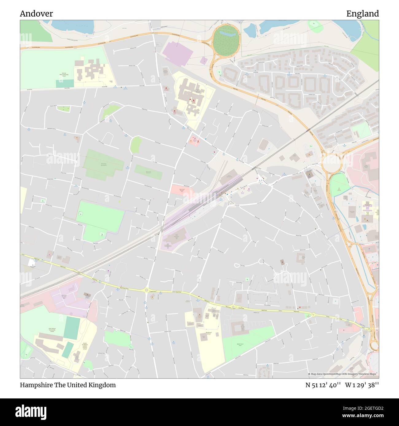 Map of andover hi-res stock photography and images - Alamy