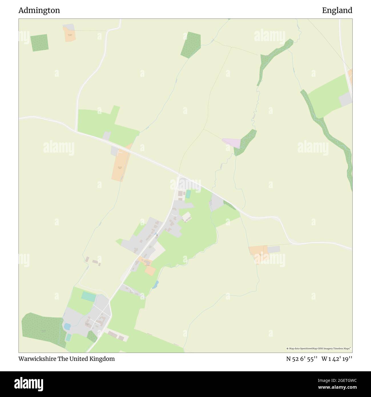 Warwickshire map hi-res stock photography and images - Alamy