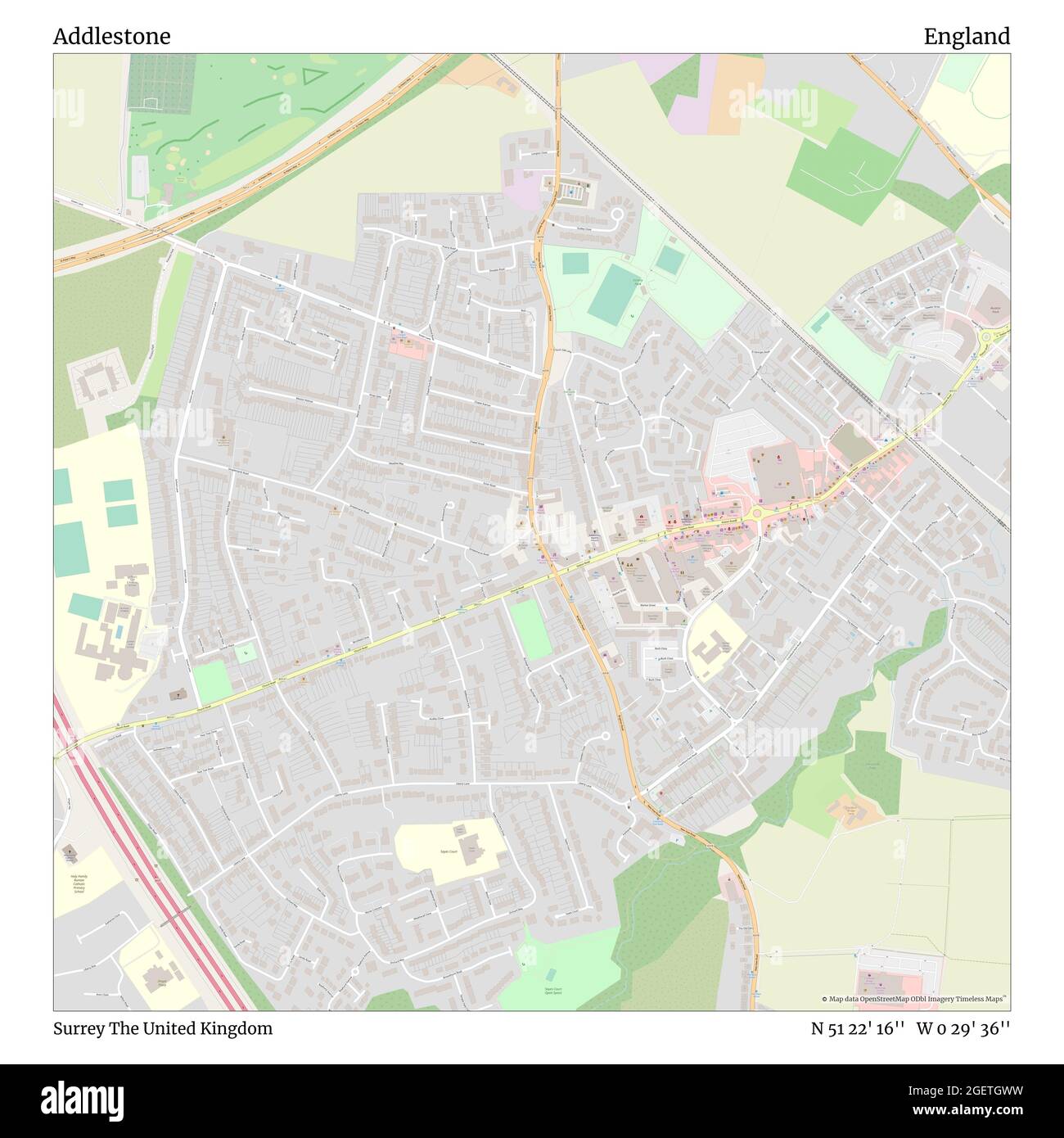Addlestone map hi-res stock photography and images - Alamy