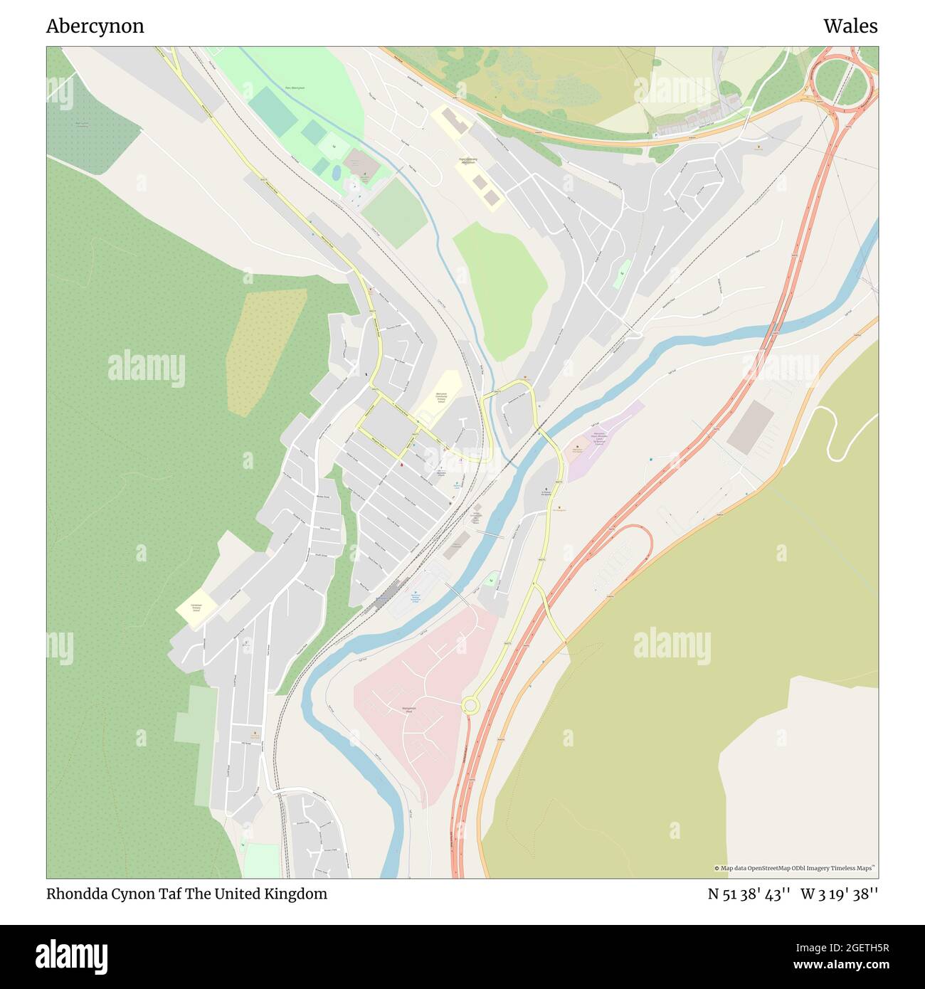 Map of rhondda hi-res stock photography and images - Alamy