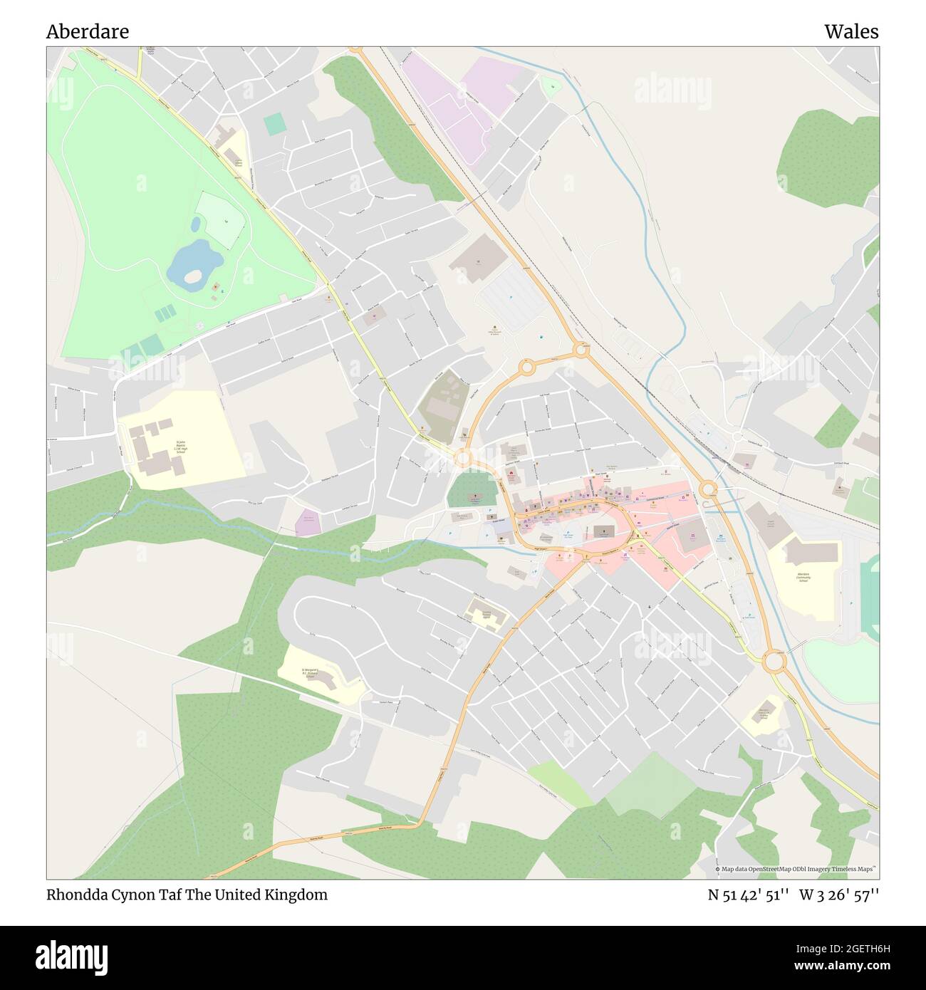 Map of aberdare hi-res stock photography and images - Alamy