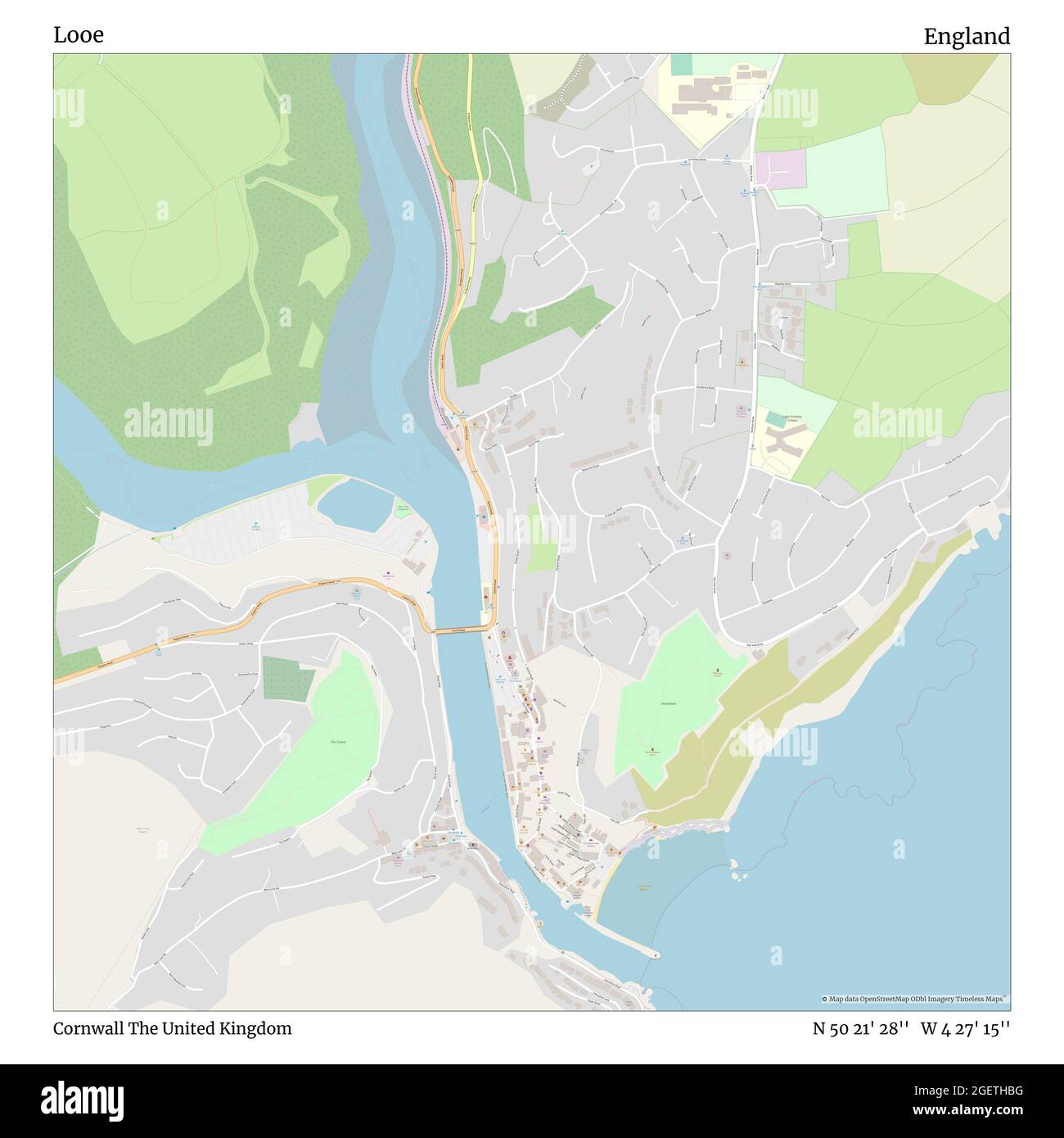 Looe map Cut Out Stock Images & Pictures - Alamy