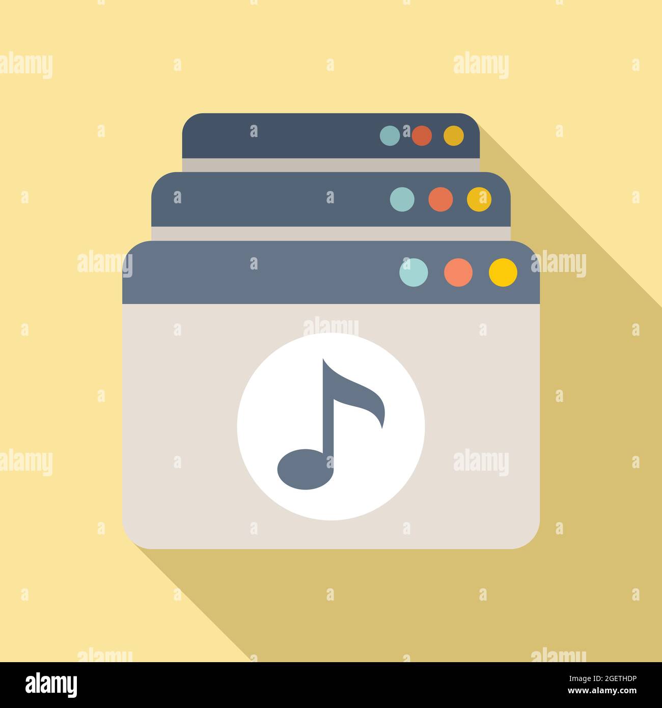 Playlist icon flat vector. Music song Stock Vector Image & Art - Alamy