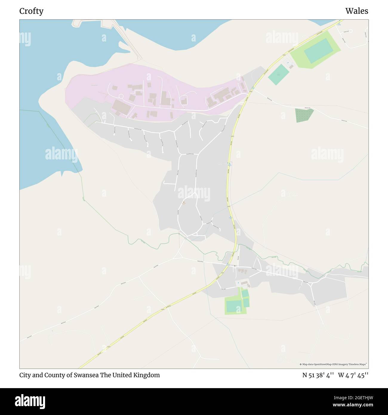 Crofty, City and County of Swansea, United Kingdom, Wales, N 51 38' 4 ...