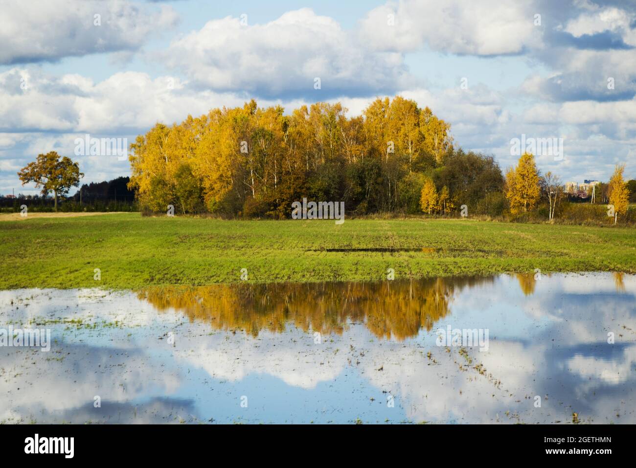 Landscape of a valley in Europe under the Cloudy skies Stock Photo - Alamy