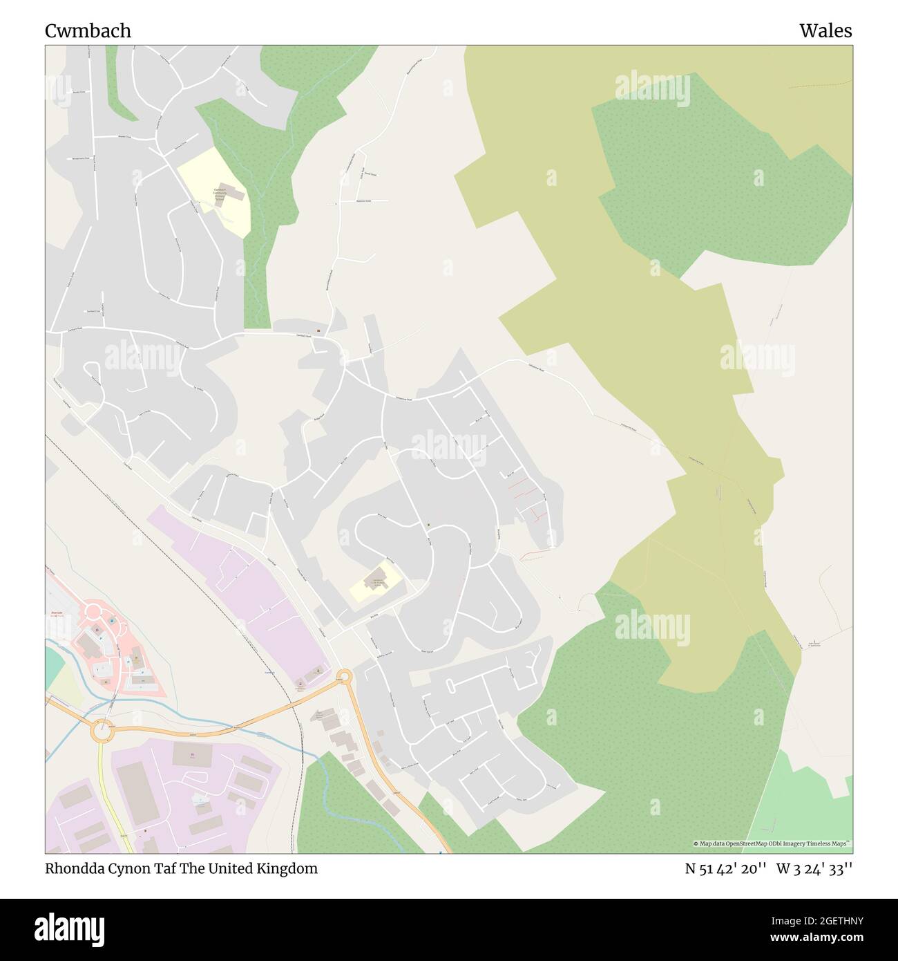Map of rhondda hi-res stock photography and images - Alamy