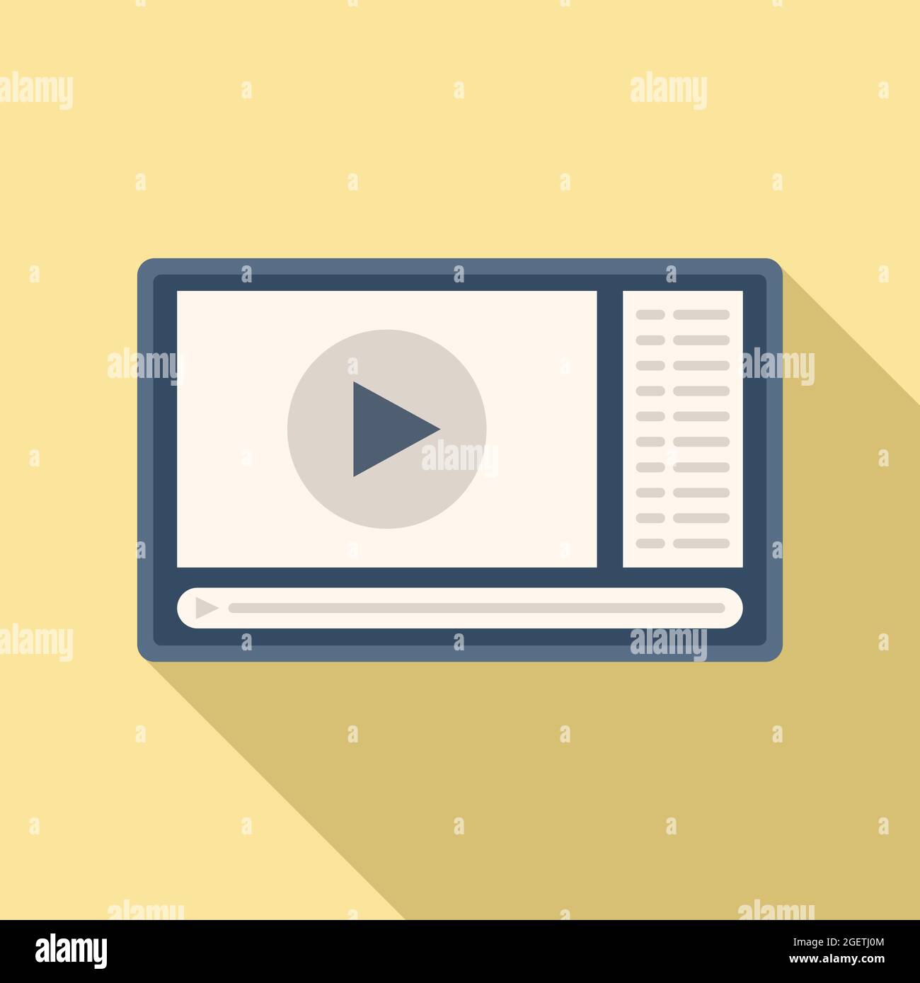 Playlist player icon flat vector. Ui music phone Stock Vector Image ...