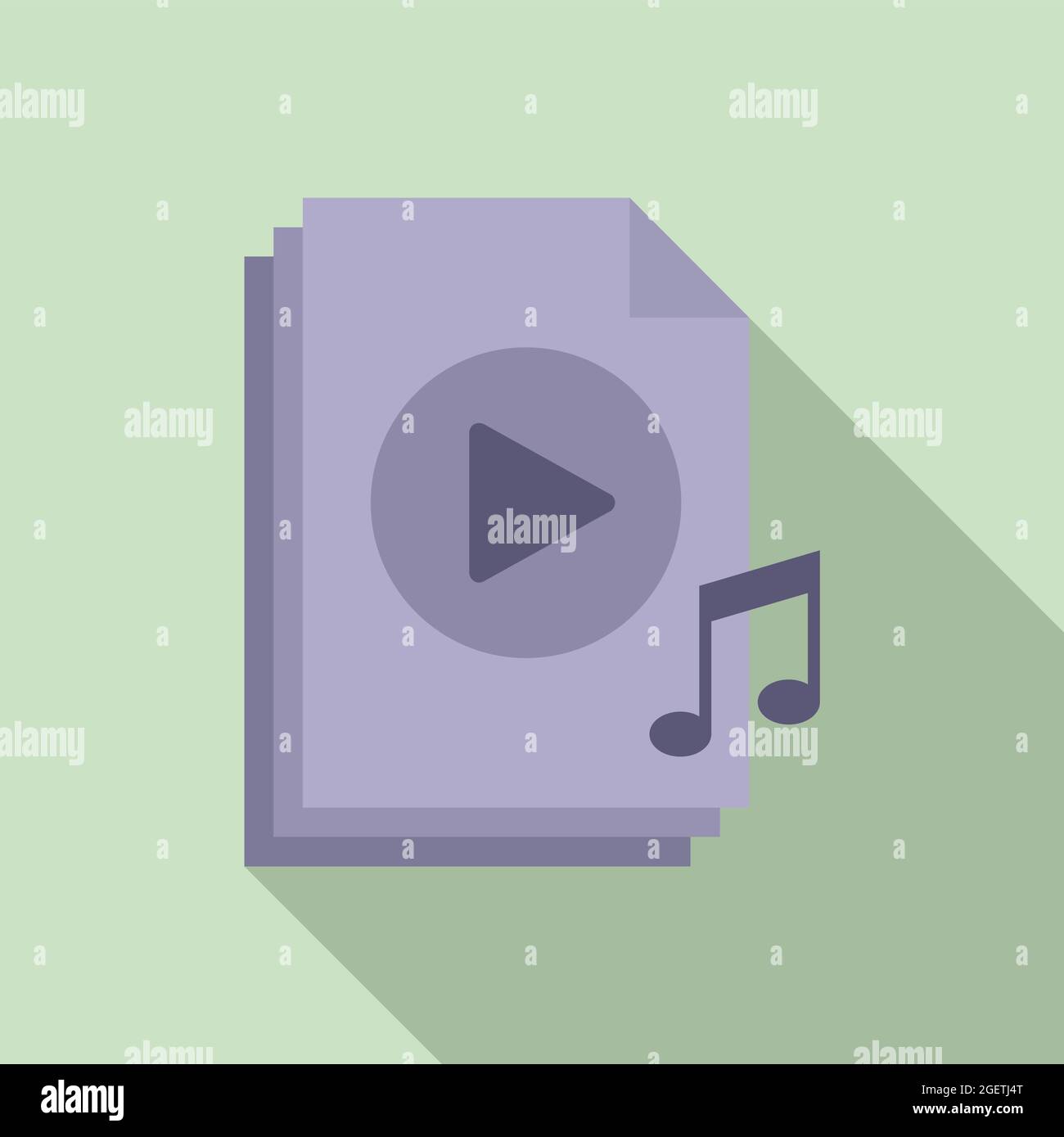 Playlist file icon flat vector. Music song Stock Vector Image & Art - Alamy