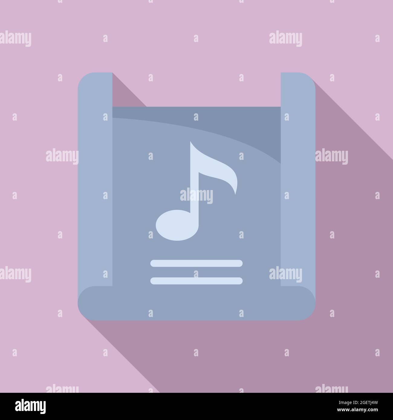 Song playlist icon flat vector. Music list Stock Vector Image & Art - Alamy