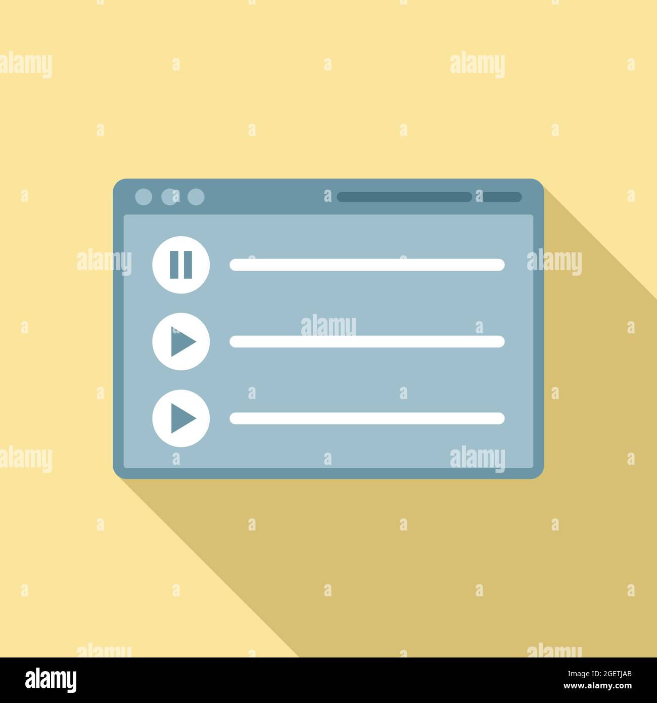 App playlist icon flat vector. Song list Stock Vector Image & Art - Alamy