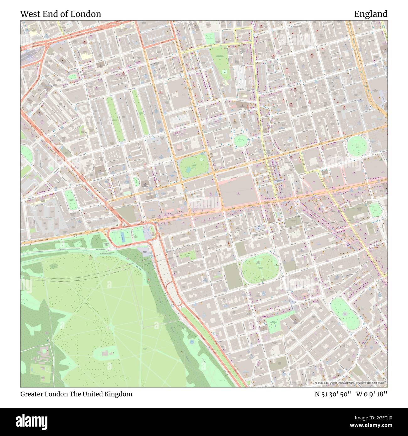 West end london map hi-res stock photography and images - Alamy