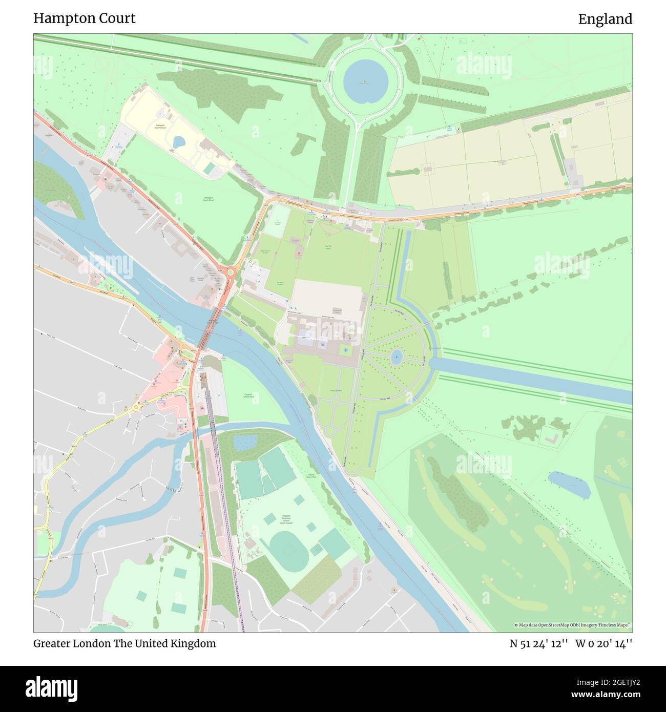 Map of hampton court london Cut Out Stock Images & Pictures - Alamy