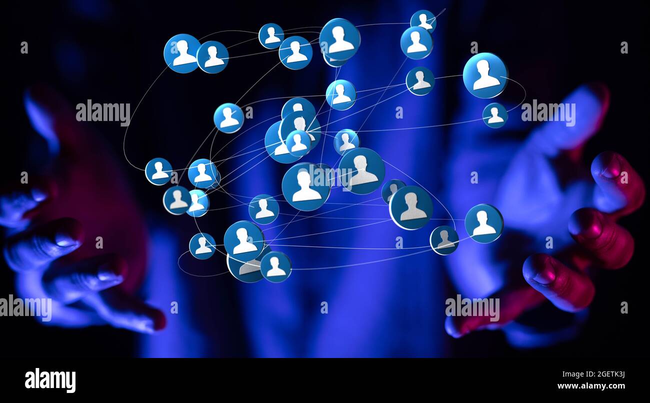 3D illustration of networking icon symbolizing unity and teamwork Stock ...